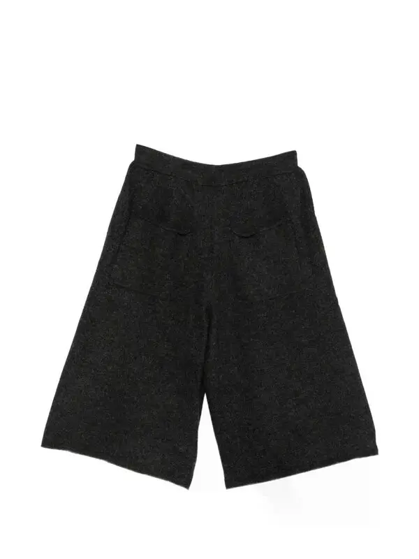 SEMICOUTURE Drawstring Knee-length Wide Leg Shorts - Grey