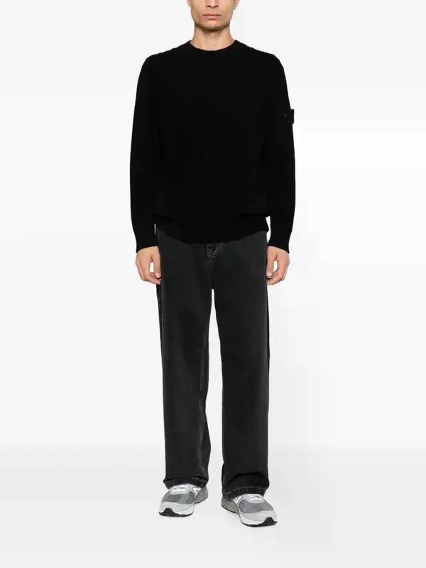 Stone Island Ribbed Logo-patch Sweater