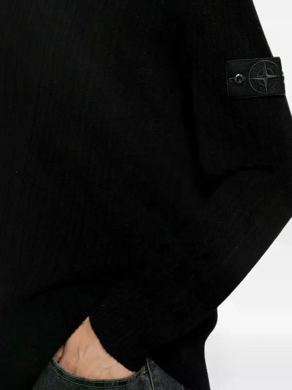Stone Island Ribbed Logo-patch Sweater