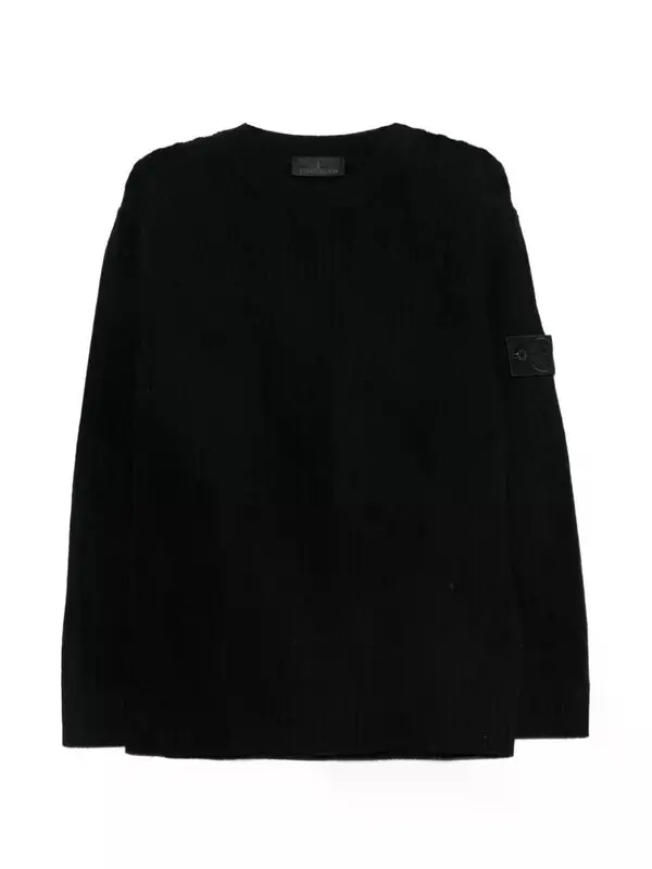 Stone Island Ribbed Logo Patch Sweater