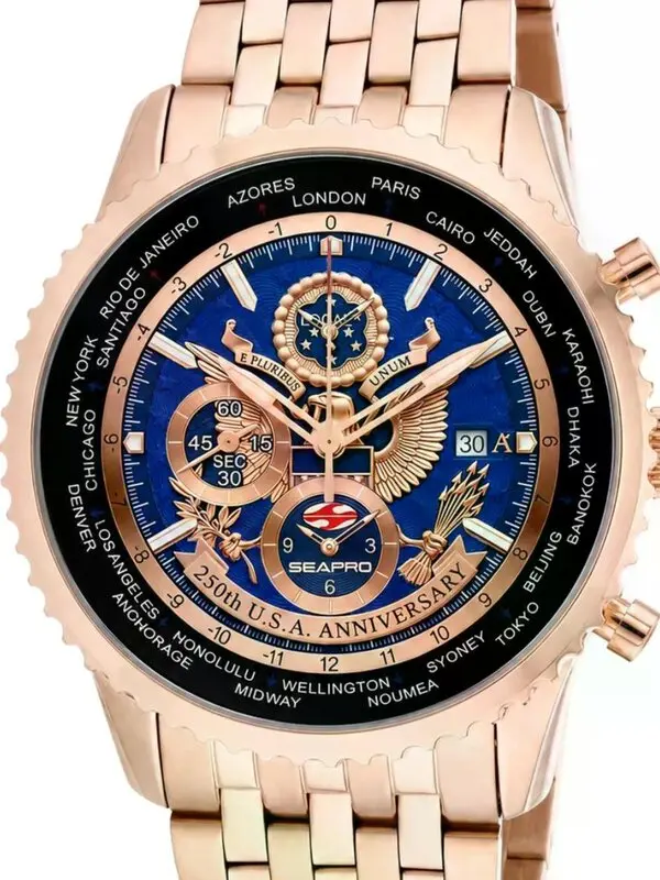 SEAPRO Meridian World Timer Gmt 45mm Chronograph Watch