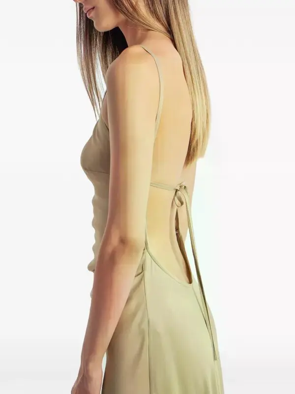 IRINA SCHROTTER Leyla Ruched High-low Midi Dress