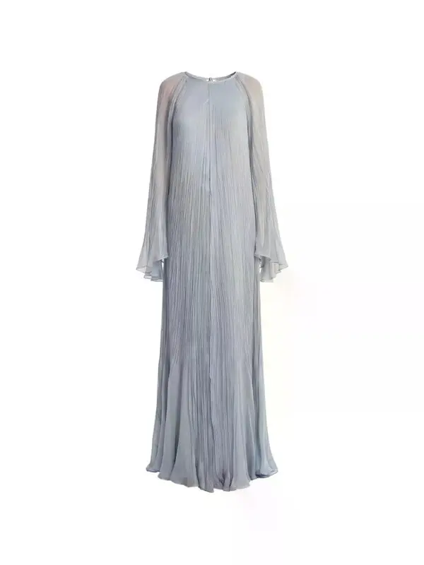 IRINA SCHROTTER Silvya Pleated Silk Maxi Dress