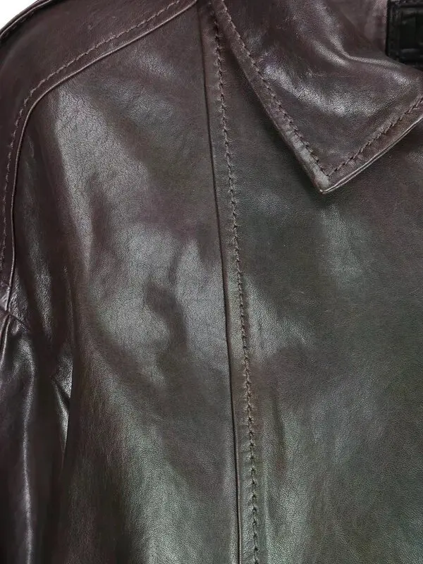 DESA 1972 V-neck Leather Jacket