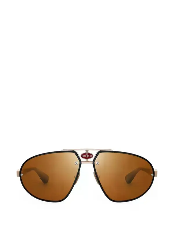 BUGATTI Logo-plaque Pilot-frame Sunglasses
