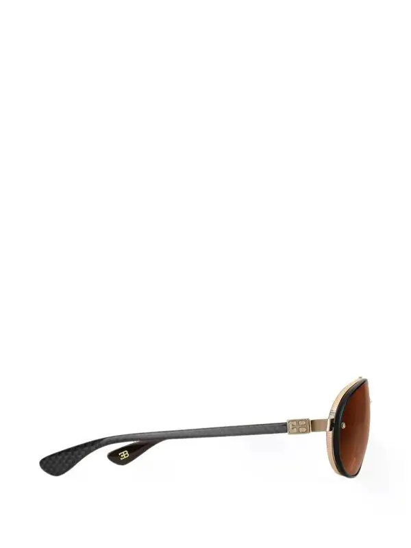 BUGATTI Logo-plaque Pilot-frame Sunglasses