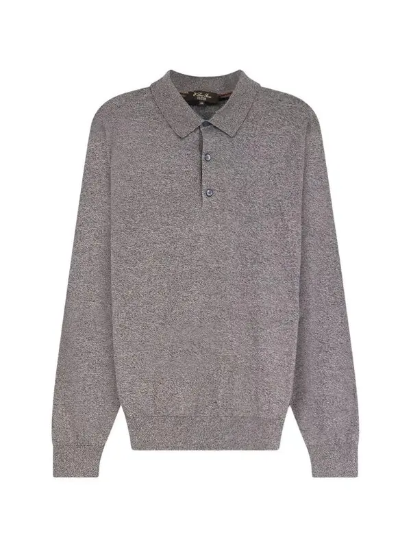 Loro Piana Classic-collar Mélange Polo Shirt