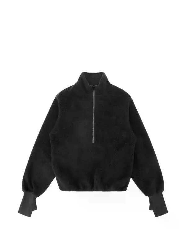ENTIRE STUDIOS Half-zip Fleece Sweater - Black