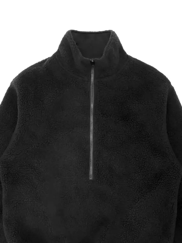 ENTIRE STUDIOS Half-zip Fleece Sweater - Black