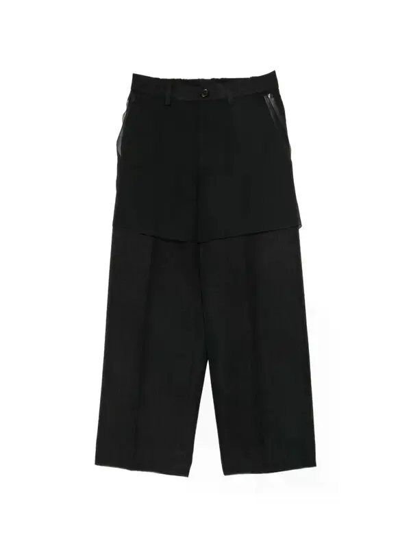Undercover Layered-panel Wide-leg Trousers