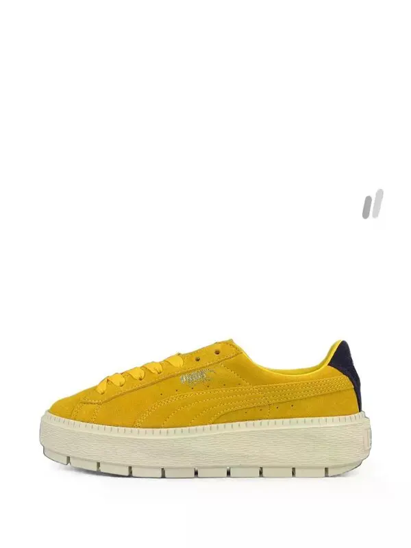 PUMA Trace Bold Suede Platform Sneakers - Yellow