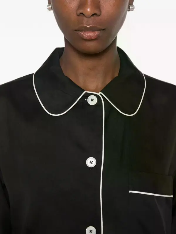 TOTEME Piped-trim Pajama Shirt