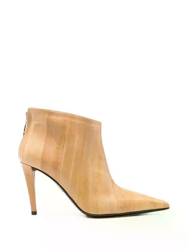 GIUSEPPE ZANOTTI Desire Pointed-toe Panelled Ankle Boots - Neutrals