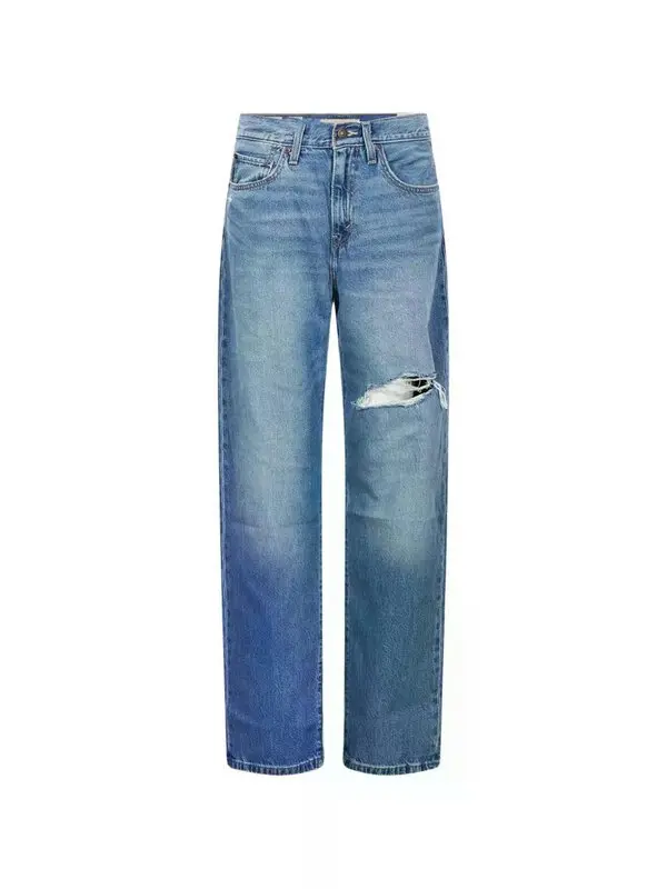 LEVI'S Distressed Straight-leg Jeans - Blue