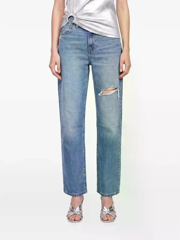 LEVI'S Distressed Straight-leg Jeans