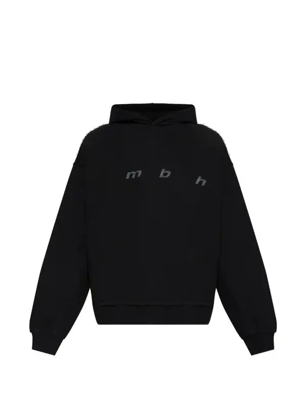 MISBHV Graphic-print Raw-edge Hoodie