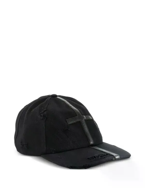 Matieres Fecales Distressed Cross Baseball Cap