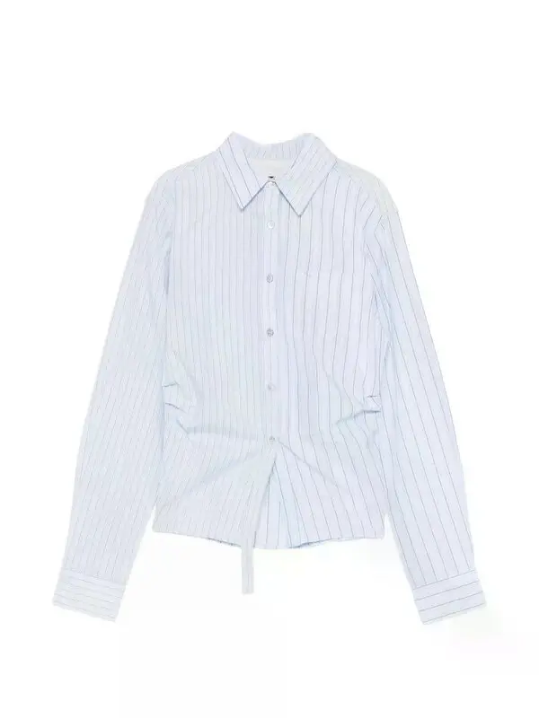 Andersson Bell Striped Gathered Shirt - Blue