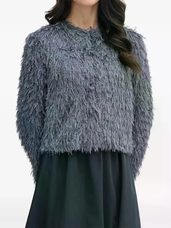 OUI Feather-effect Knitted Jacket