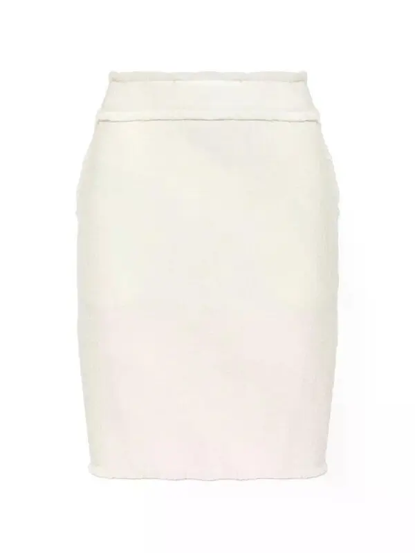 Max Mara Abile Frayed Wool Skirt