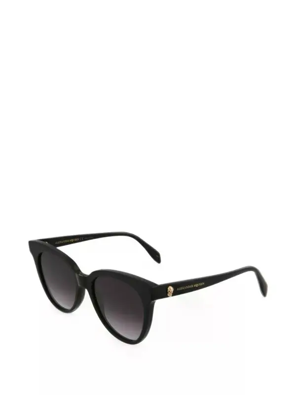 Alexander McQueen Skull-detail Cat-eye Sunglasses - Black