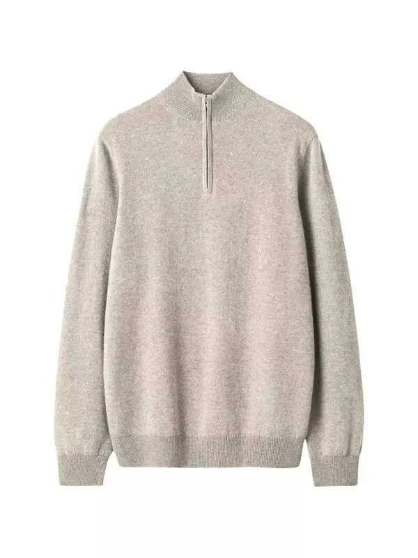 Soft Goat Quarter-zip Cashmere Sweater