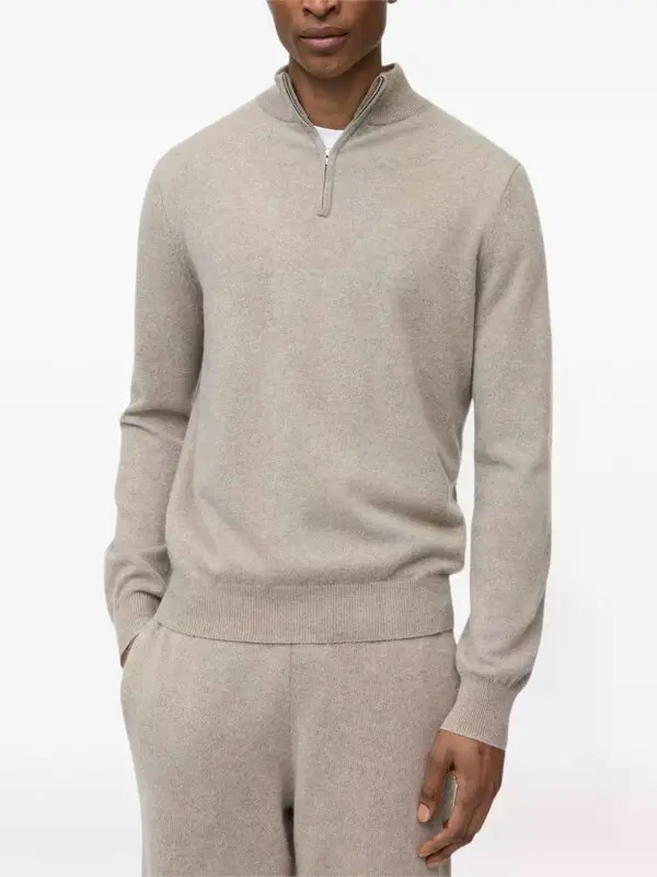 Soft Goat Quarter-zip Cashmere Sweater