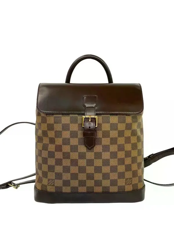 LOUIS VUITTON 2001 Damier Ebene Soho Backpack - Brown