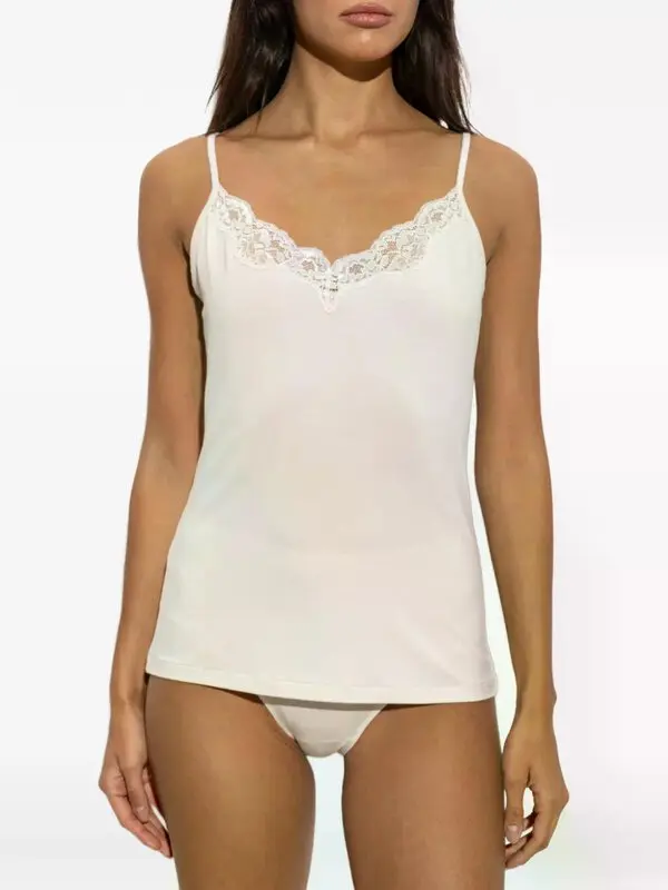 Hanro Dana Lace-trim Pajama Top