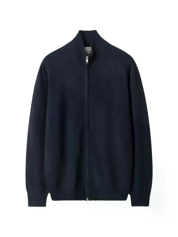 Soft Goat Cashmere Zip-up Sweater