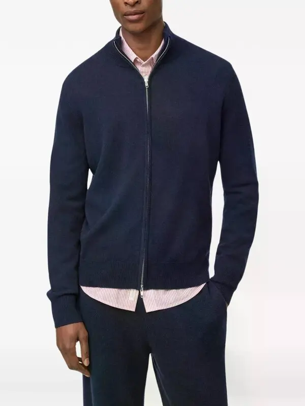 Soft Goat Cashmere Zip-up Sweater