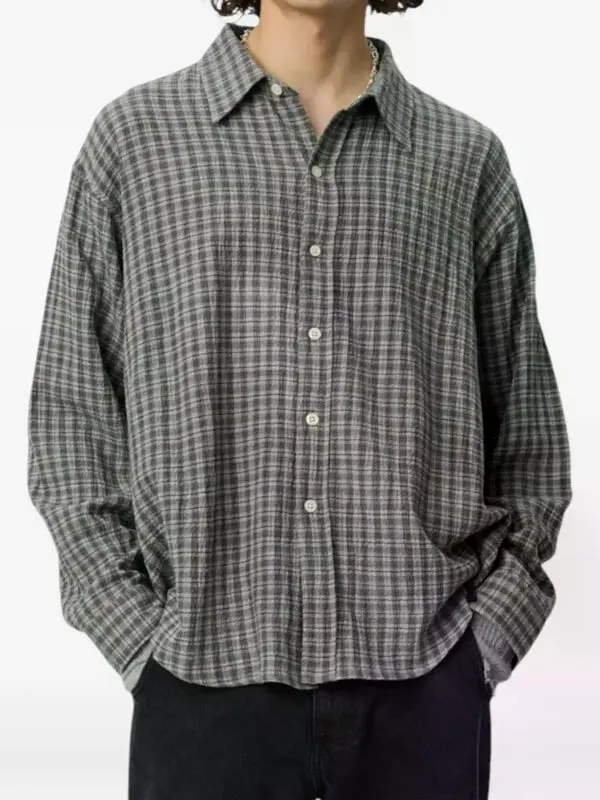 MFPEN Vacation Check-pattern Vacation Shirt