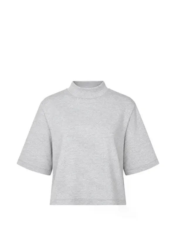 CLUB21 COLLECTION Irene Mock-neck T-shirt - Grey