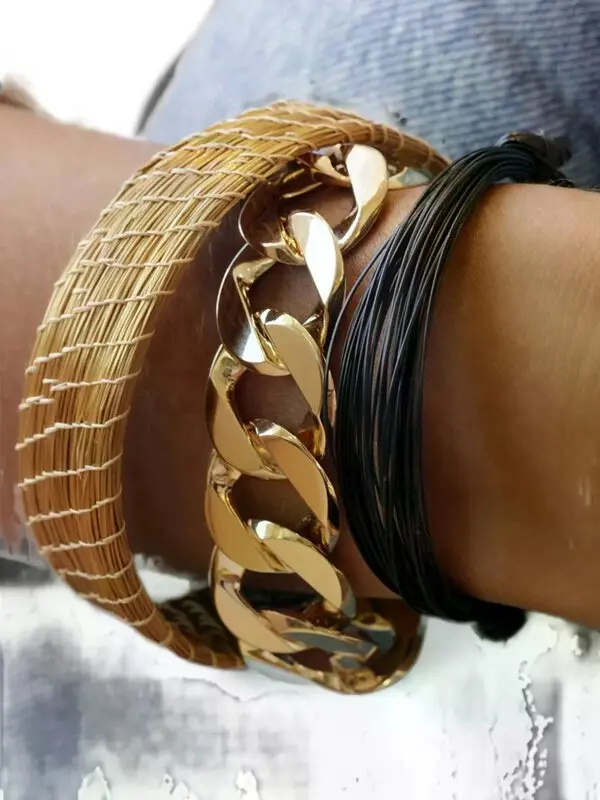 Verdura 18k Yellow Curb-link Open-cuff Bracelet