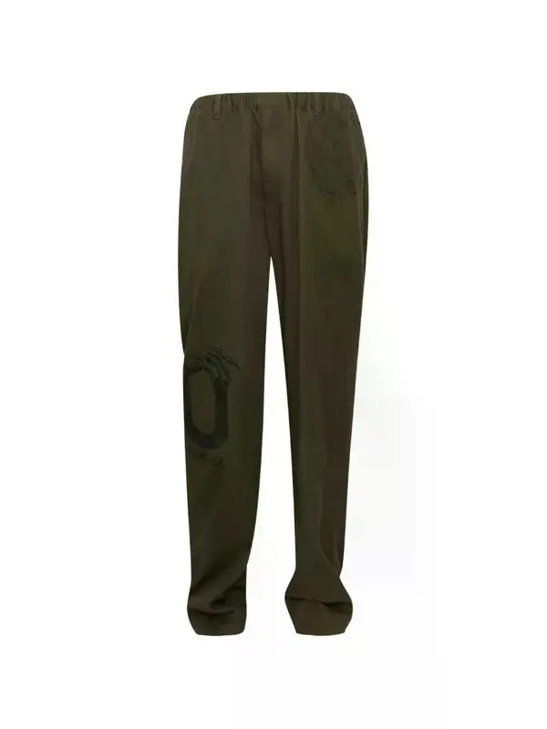 Undercover Graphic-print Elasticated-waistband Trousers - Green