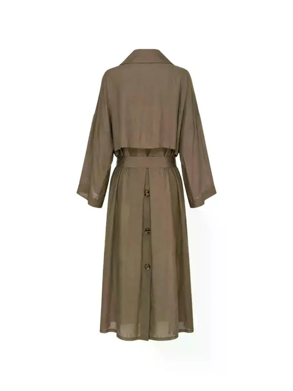 CLUB21 COLLECTION Margaux Habutai Silk-blend Coat
