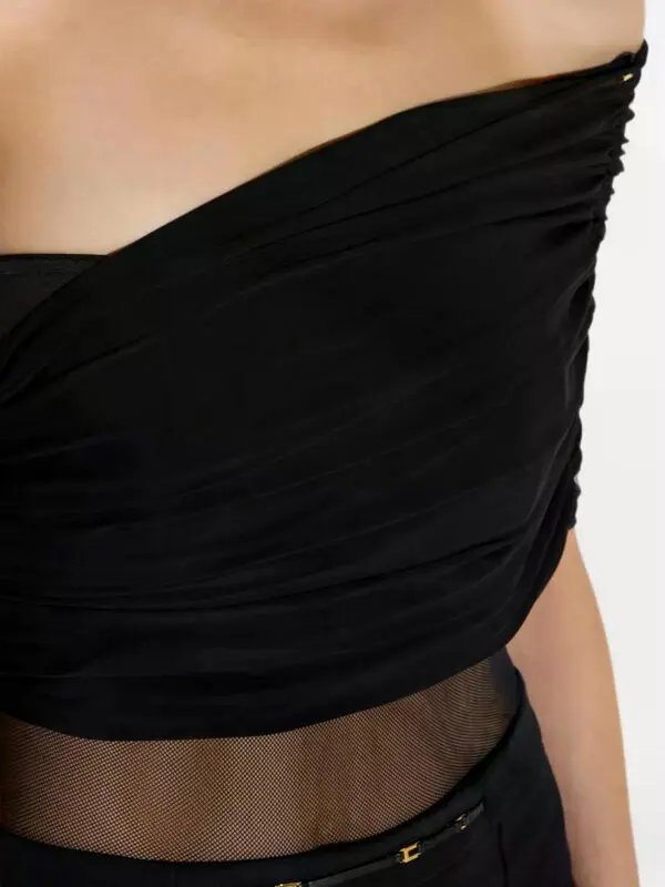 Elisabetta Franchi One-shoulder Draped Bodysuit