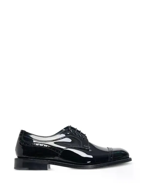Junya Watanabe X Tricker's Patent Leather Derby Shoes - Black