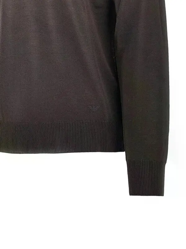 Emporio Armani Logo-embroidered Virgin Wool Sweater
