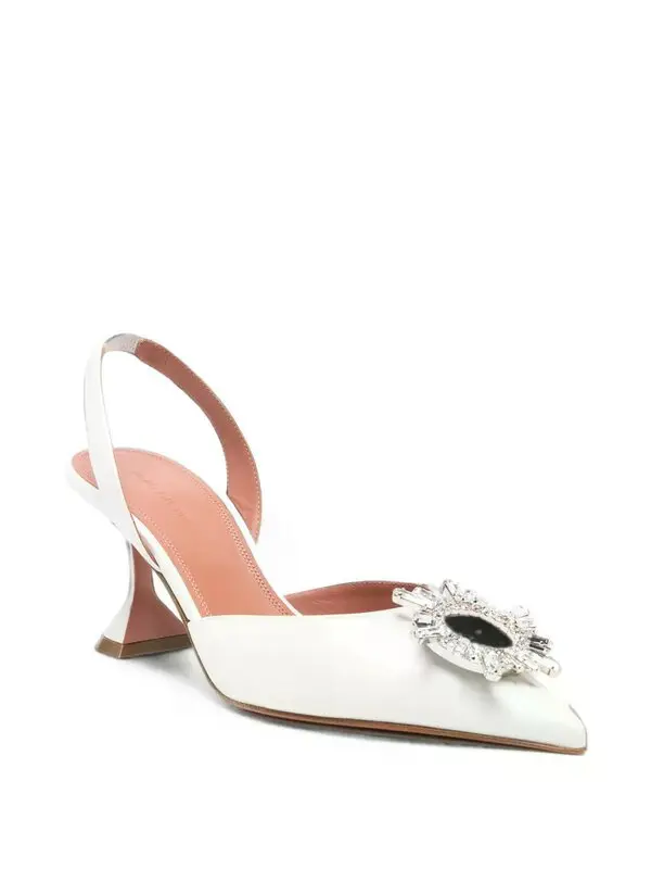 Amina Muaddi Begum Crystal-embellished Slingback Pumps