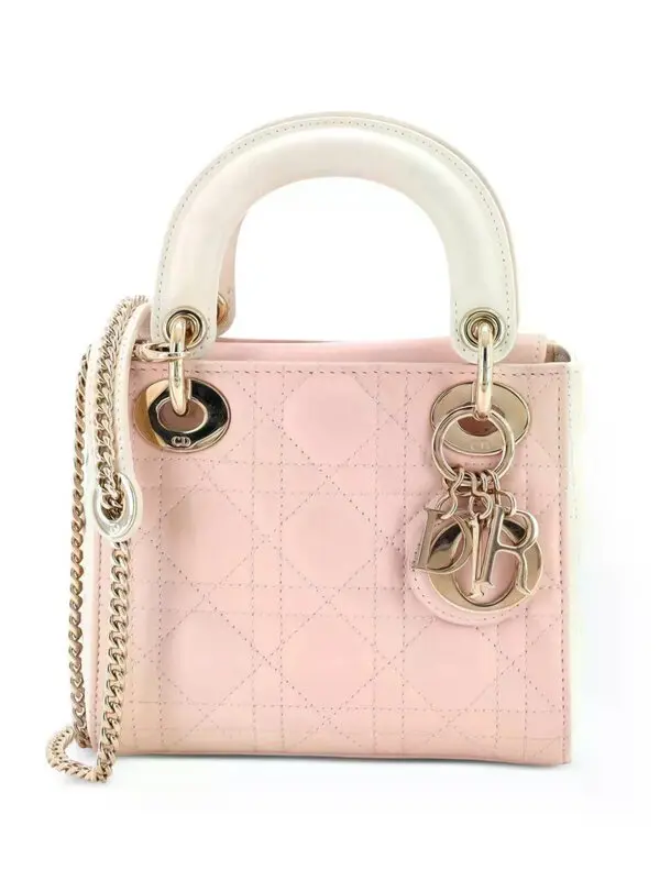 Dior Lady Chain Bag Lambskin Mini Satchel - Pink