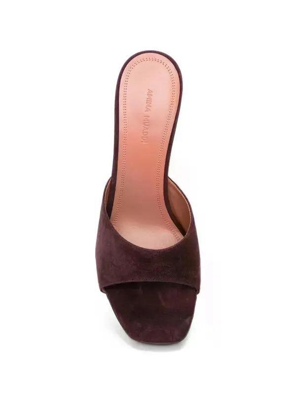 Amina Muaddi Lupita Suede Mules