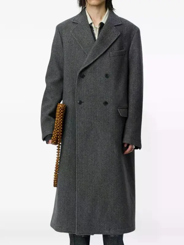 MFPEN Herringbone Double-breasted Wool Coat