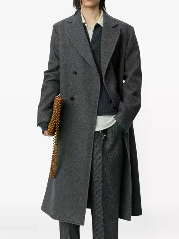 MFPEN Herringbone Double-breasted Wool Coat
