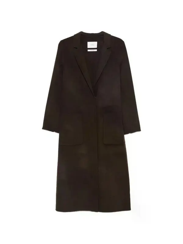 VICOLO Notched Lapel Patch Pocket Coat