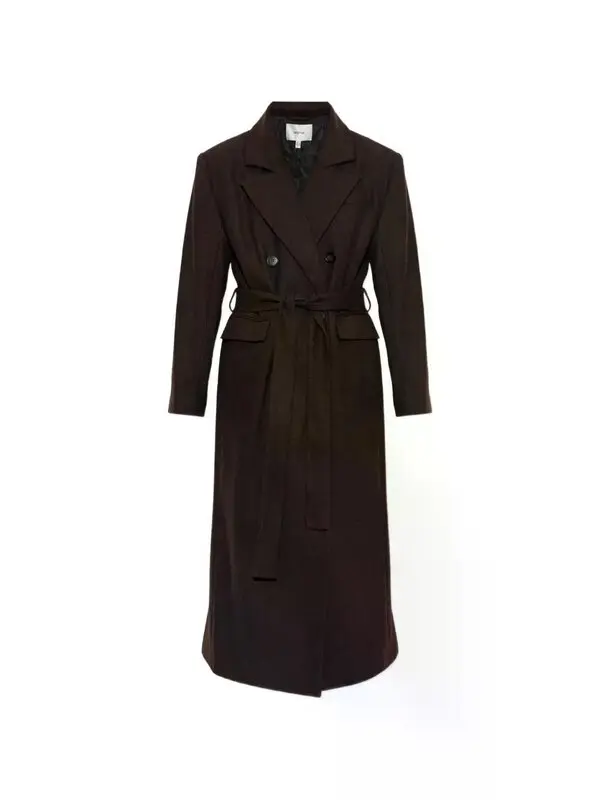 GESTUZ Gzvenja Double-breasted Belted Coat - Brown