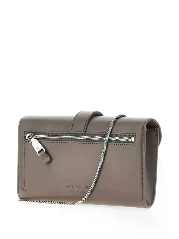 Emporio Armani Logo-detailed Leather Clutch Bag