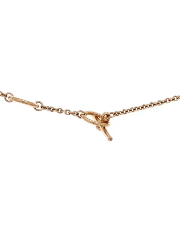 Hermès Chaine D'ancre Punk Double Strand 18k Rose Gold Necklace - Pink