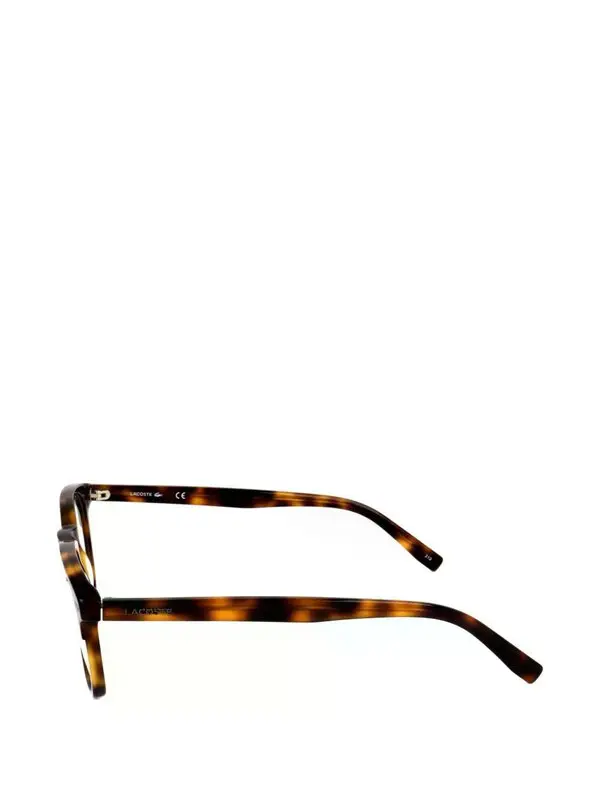 Lacoste Tortoiseshell-effect Square Frame Eyeglasses - Brown