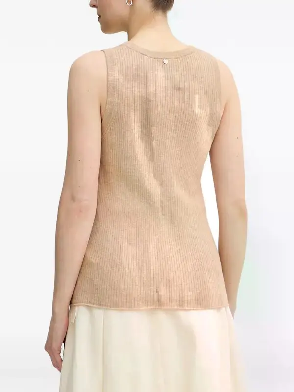 MOS MOSH Mmrelena Tani Ribbed-knit V-neck Top